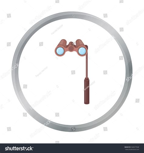 Opera Glasses Icon Cartoon Style Isolated Stock Vector Royalty Free