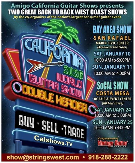 Amigo Bay Area World Guitar Show 2026 Marin County Civic Center