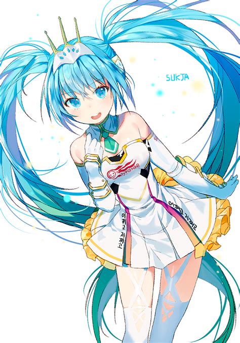 Safebooru 1girl Aqua Eyes Aqua Hair Artist Name Bangs Bare Shoulders