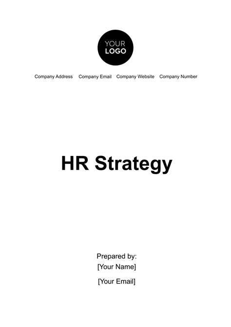 Free Hr Strategy Template To Edit Online