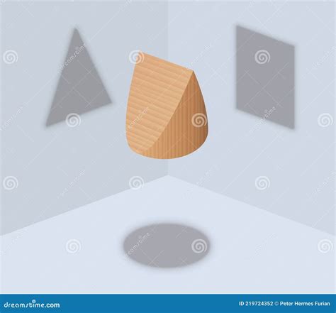 Different Points Of View Circle Square Triangle Object Shadows Stock Vector Illustration Of