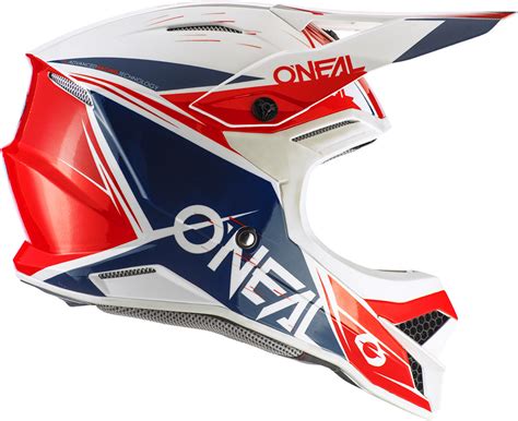 Oneal 3 Series Stardust White Blue and Red Helmet
