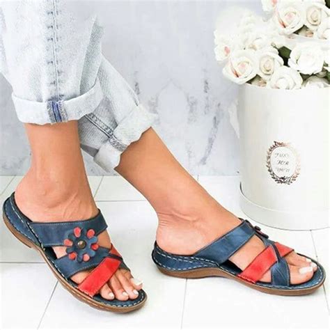 2022 새로운 여름 샌들 여성 오픈 발가락 샌들 숙 녀 경량 꽃 샌들 여성 캐주얼 여성 슬리퍼 Zapatillas Mujer