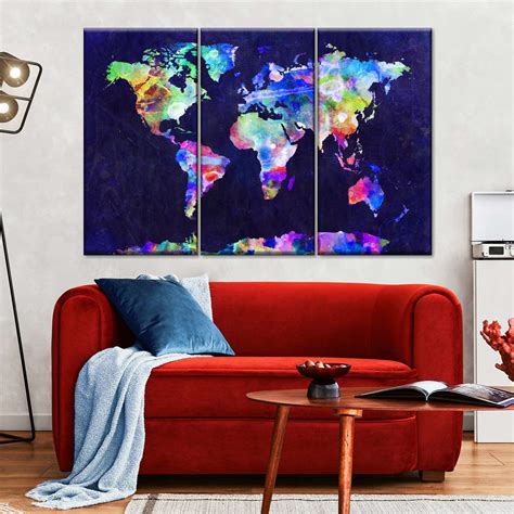 World Map Urban Wc I Wall Art Canvas Prints Art Prints And Framed Canvas