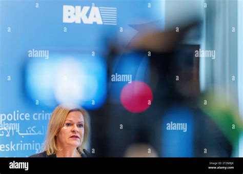 Wiesbaden Deutschland Oktober 2023 Bundesinnenministerin Nancy