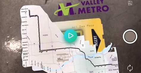 Augmented Reality Prototype Light Rail Map Phoenix Valley Metro