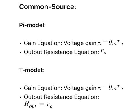 [solved] draw and find the equations of gain and output resistance