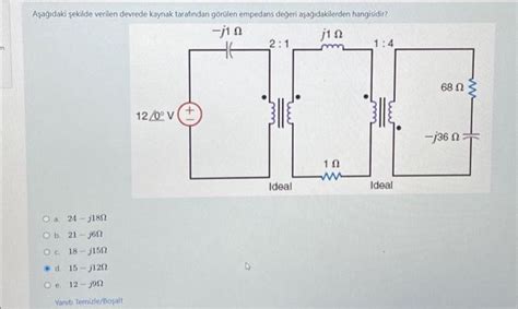 Solved n Aşağıdaki şekilde verilen devrede kaynak tarafından Chegg