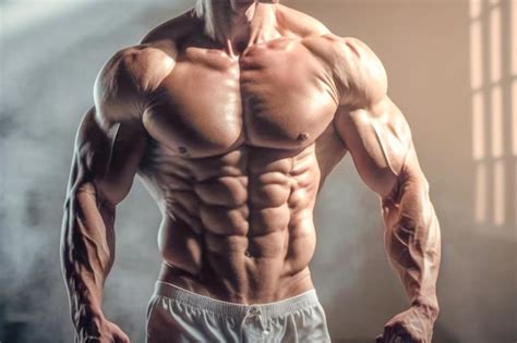 Premium Ai Image Male Muscular And Fit Body With Great Abs And Other