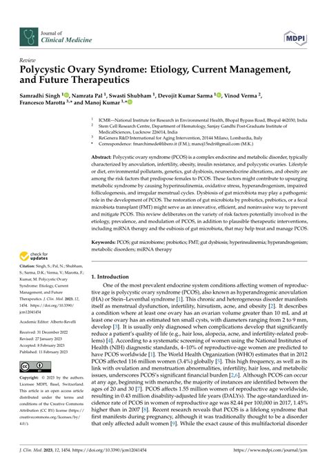 Pdf Polycystic Ovary Syndrome Etiology Current Management And
