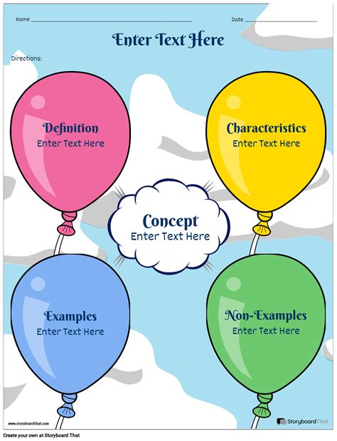 Frayer Model 6 Storyboard Por Worksheet Templates