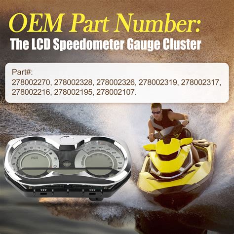 Lcd Speedometer Gauge Cluster For Sea Doo Brp Gtx Rxp Rxt Wake 06 11 278002270 Ebay