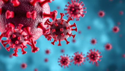 Microscopic View Of Viral Particles Stock Illustration Illustration Of Immune Surface 345271991