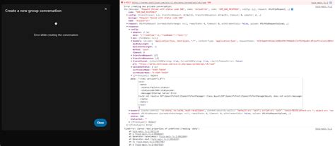 Error When Creating A New Conversation · Issue 9361 · Nextcloudspreed
