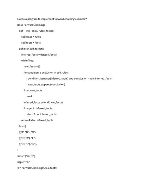Forward Chaining Example Pdf