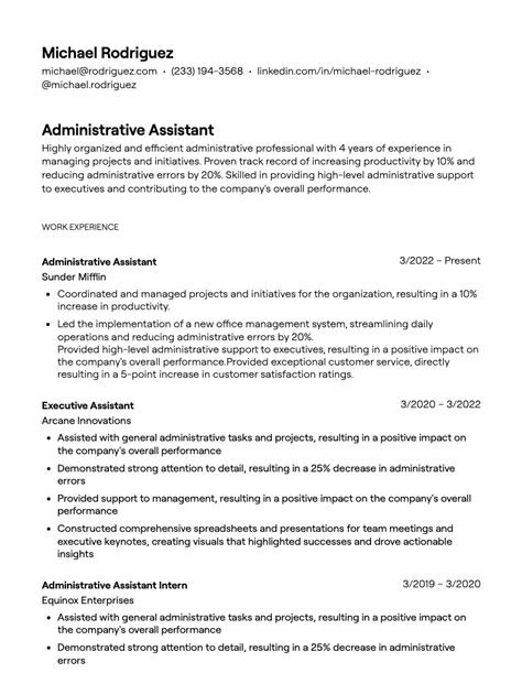 Administrative Assistant Job Description 2024 Resume Fancy Ariadne