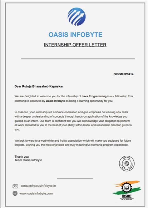 Rutuja Kapuskar On Linkedin Connections Oasisinfobyte Internship