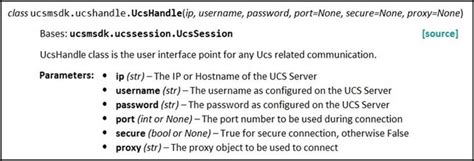 Given The API Documentation For The UCS SDK Python Class UcsHandle