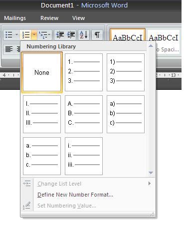 Study Learn And Clever Penggunaan Numbering Pada Ms Word