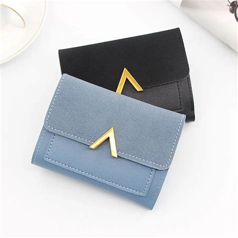 여성용 짧은 동전 지갑 카드 홀더 핸드백 여성용 소형 지갑 여성 걸쇠 미니 클러치 소녀 돈 가방 Aliexpress