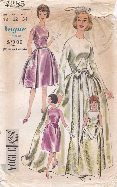 Vogue Special Design 4285 Vintage Sewing Pattern Bridal Dress Wedding