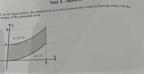 Solved In The Figure Below The Shaded Area Is Revolved Chegg