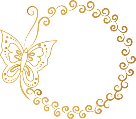 Download Circular Frame With Ornamental Butterfly Frames Online