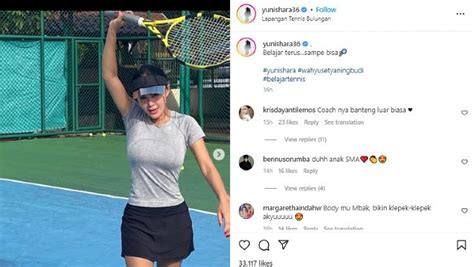 Berkeringat Main Tenis Body Kencang Yuni Shara Bikin Netizen Klepek