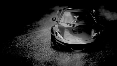 Monochrome Car Vehicle Black Cars Sports Car Mclaren Mp4 12c