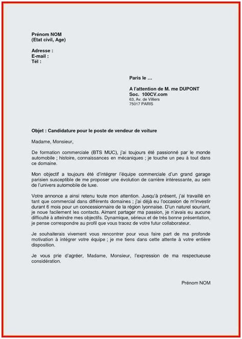 Exemple Lettre Motivation Cap Coiffure