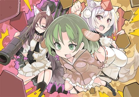 東方【犬走椛今泉影狼幽谷響子】 壁紙