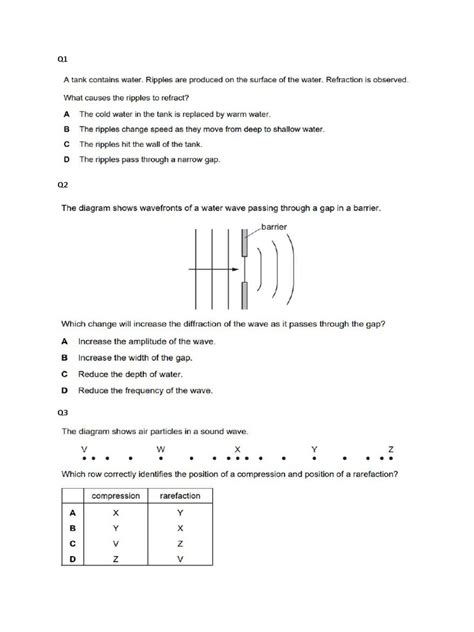 Waves Questions Pdf