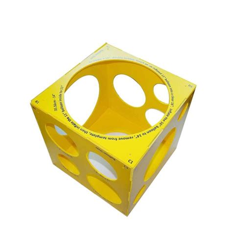 13 Holes Collapsible Plastic Cube Balloon Sizer Box From 3″ 14″ Balloon Measurement Tool
