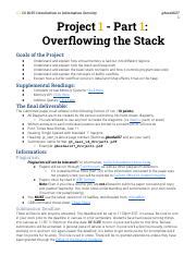 Project 1 Part 1 Overflowing The Stack Google Docs Pdf GT CS 6035
