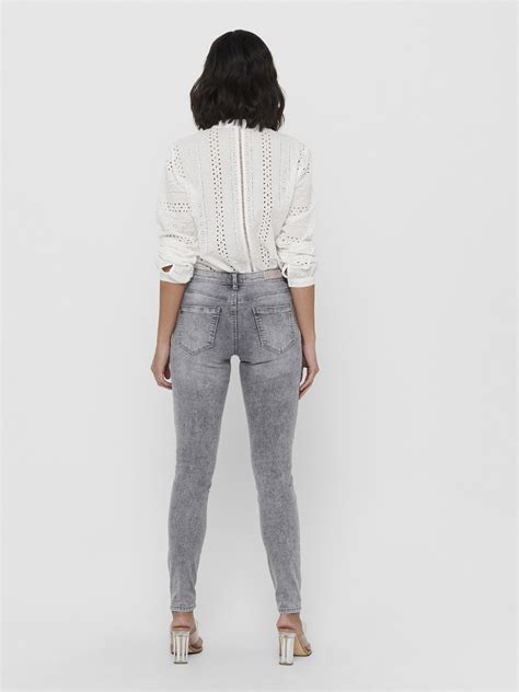 Onlwauw Life Mid Skinny Fit Jeans Medium Grey Only®
