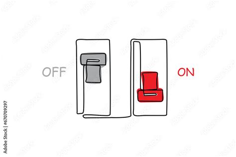 Switch On And Off With Bulbs Lit And Dark Electronics Concept Input