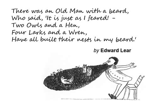 Edward Lears Old Man With A Beard Illustration And Limerick