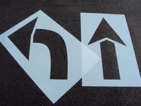 Parking Lot Arrow Stencil Swept Back Wing Design