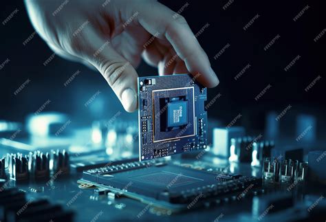 Premium Photo Engineer Repairman Computer Unloads Cpu Microprocessor To Motherboard Socket