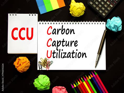 Ccu Carbon Capture Utilization Symbol Concept Words Ccu Carbon Capture Utilization On Beautiful