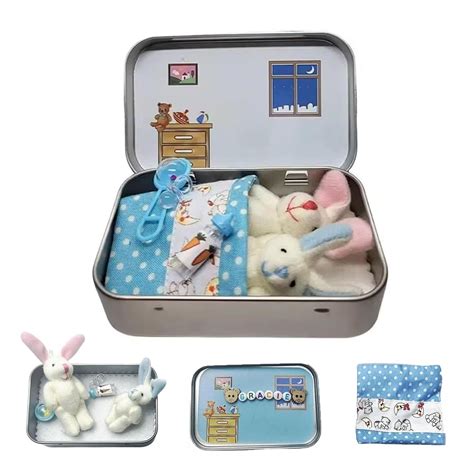 Bunny Mummy Tiny Plush Pocket Tin Bunny Mummy Pocket Tin Personalised Mini Plushs Bunnys House