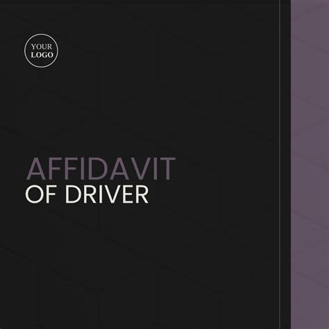 Free Affidavit Of Driver Template To Edit Online