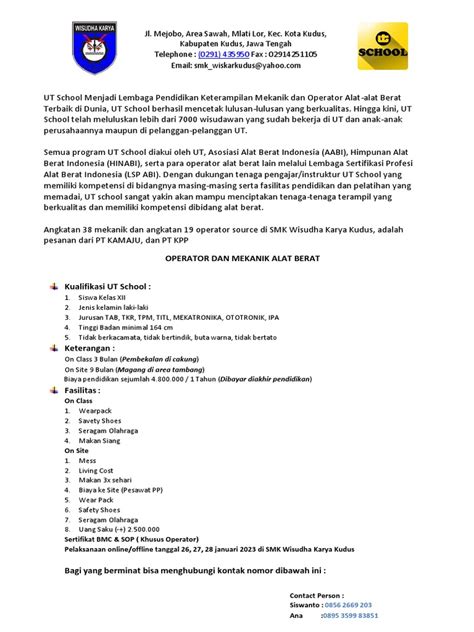 Flayer Recruitmen Ut School Pdf Teknologi And Rekayasa