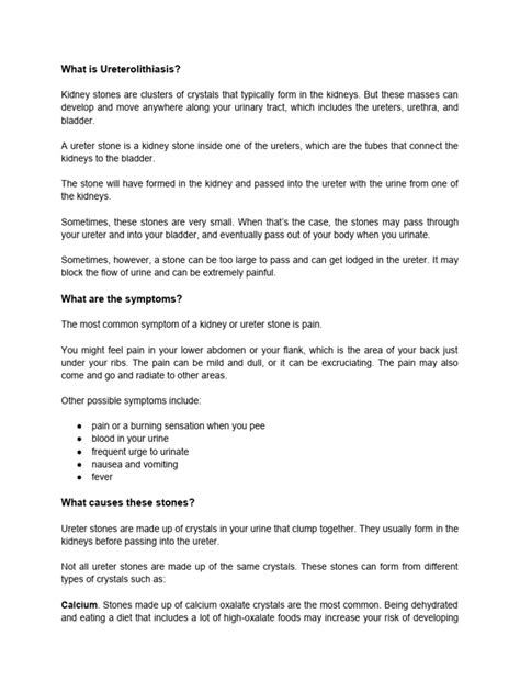 Ureterolithiasis Download Free Pdf Urine Medical Specialties