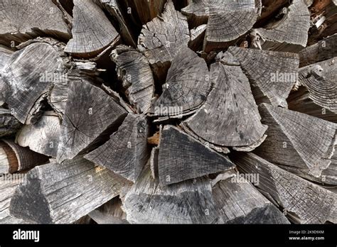 Firewood Background Chopped Firewood On A Stack Stock Photo Alamy