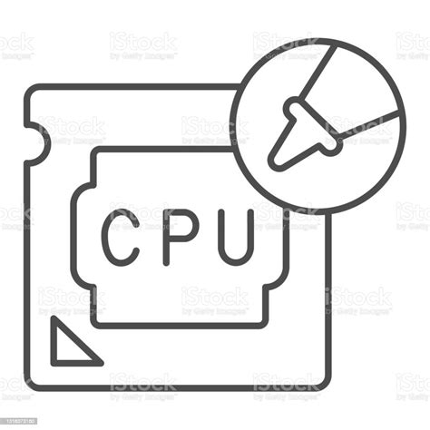 Processor And Thermal Paste In Tube Thin Line Icon Pcrepair Concept Paste In Tube Vector Sign On