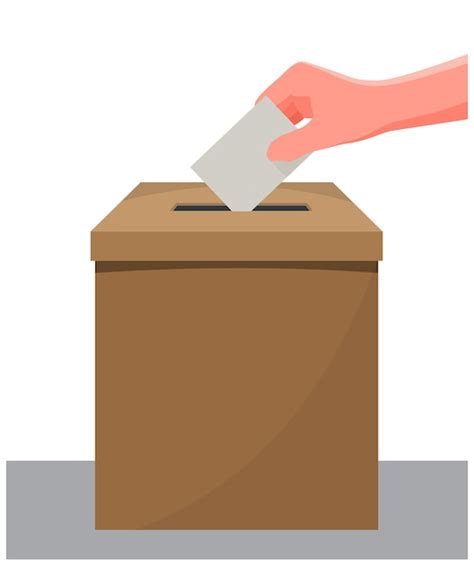 Premium Vector Hand Putting Paper Ballot In The Box