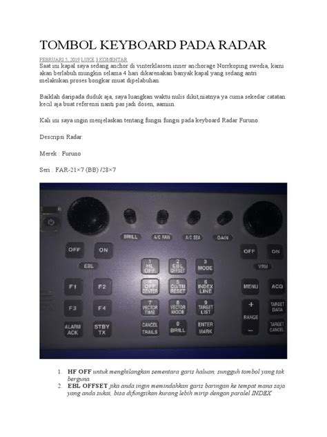 Tombol Keyboard Pada Radar Pdf