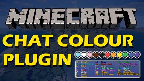 Customise Chat In Minecraft With Chat Colour Plugin YouTube