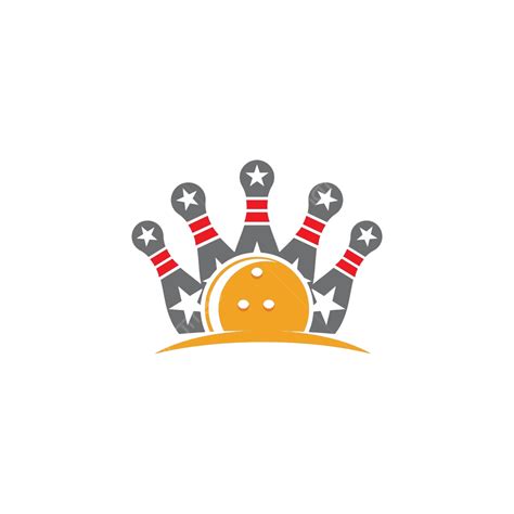 Bowling Icon Template Vector League Bowl Shot Vector League Bowl